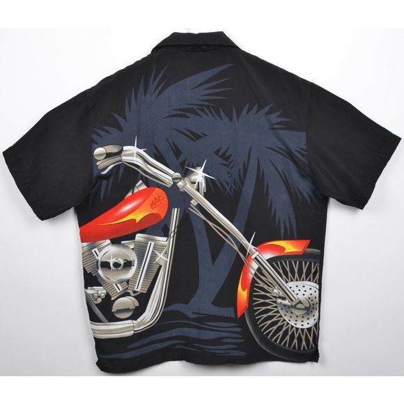 Mac Tools | Shirts | Mac Tools Shirt Mens Medium Hawaiian Motorcycle ...